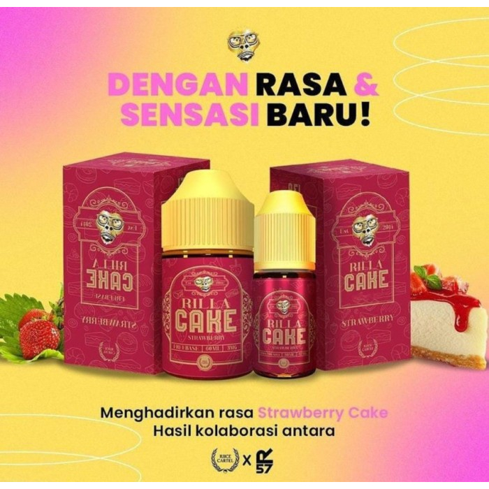 Jual LIQUID RILLA CAKE V2 60MLI STRAWBERRY | Shopee Indonesia