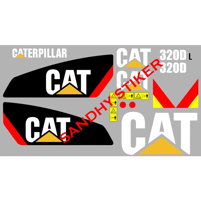 Jual Stiker Alat Berat Cat 320D L sticker Excavator Caterpillar ...