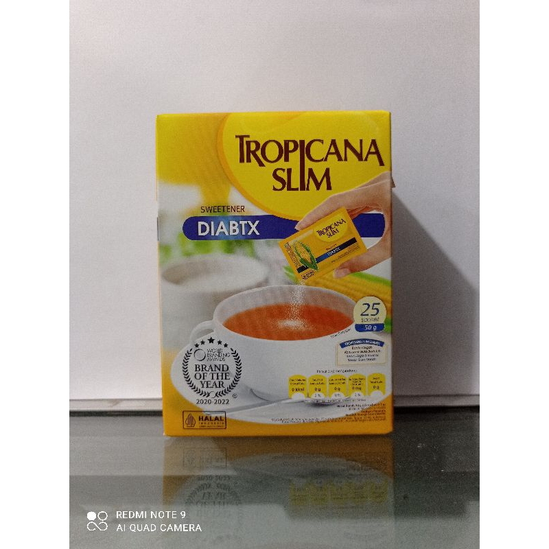 Jual Tropicana Slim Sweetener Diabtx - isi 50 gr (25 Sachet) | Shopee ...