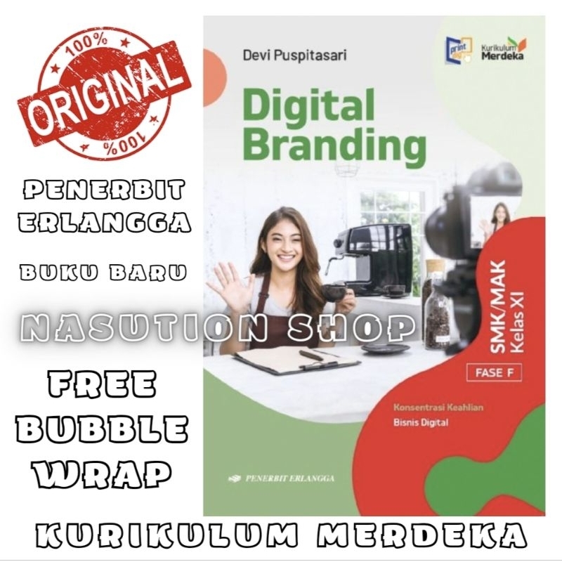 Jual Buku Digital Branding Kelas 2 / XI 11 SMK Erlangga Kurikulum ...