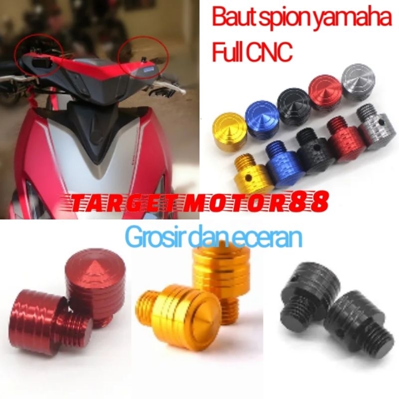 Jual Tutup baut Spion Full CNC Honda Yamaha Tutup lubang spion Yamaha ...