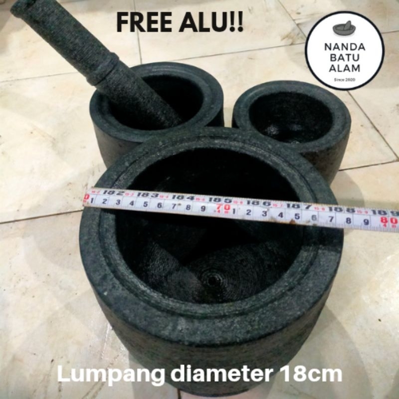 Jual LUMPANG BATU ASLI 18CM FREE ALU FREE ALU / TUMBUKAN BATU | Shopee ...