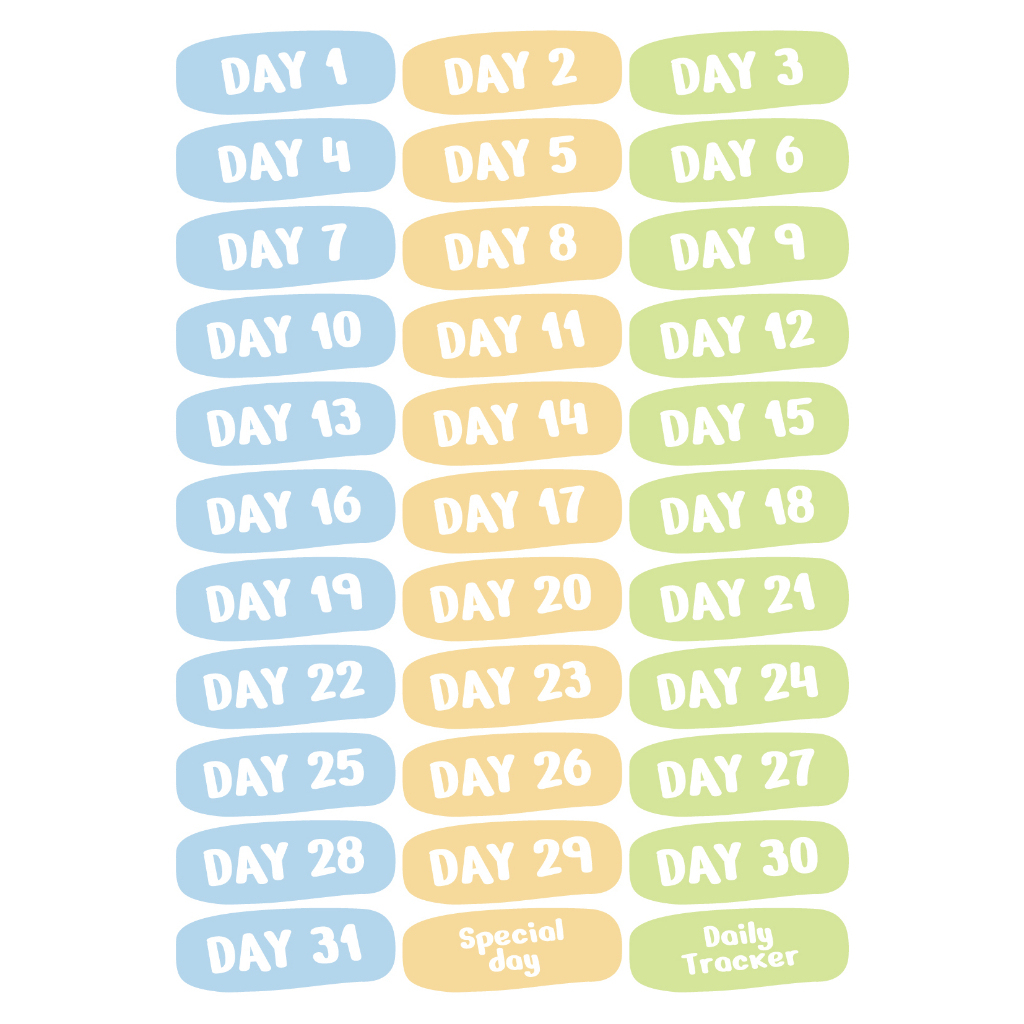 Jual Sticker Daily Planner Label Cute Aesthetic Pack | Sticker Deco ...