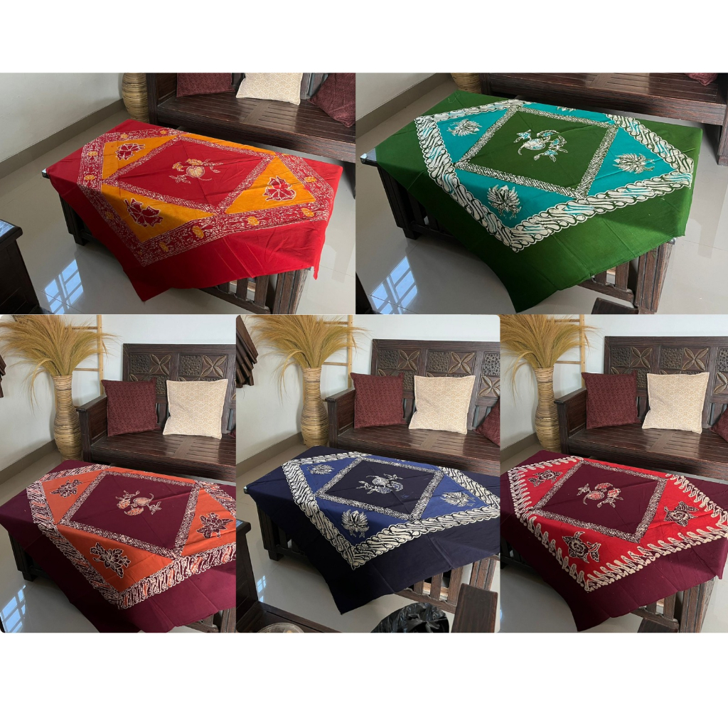 Jual TAPLAK MEJA TAMU KOTAK BATIK CAP Asli(bukan sablon /print)...II ...