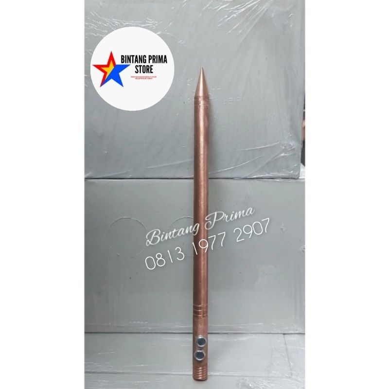 Jual Tombak Anti Petir / Splitzen Full Tembaga 30cm Ukuran 5/8" Tanpa ...