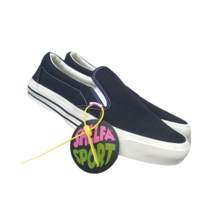 Jual Slip On Shelfa Black Marlin Stripped | Shopee Indonesia