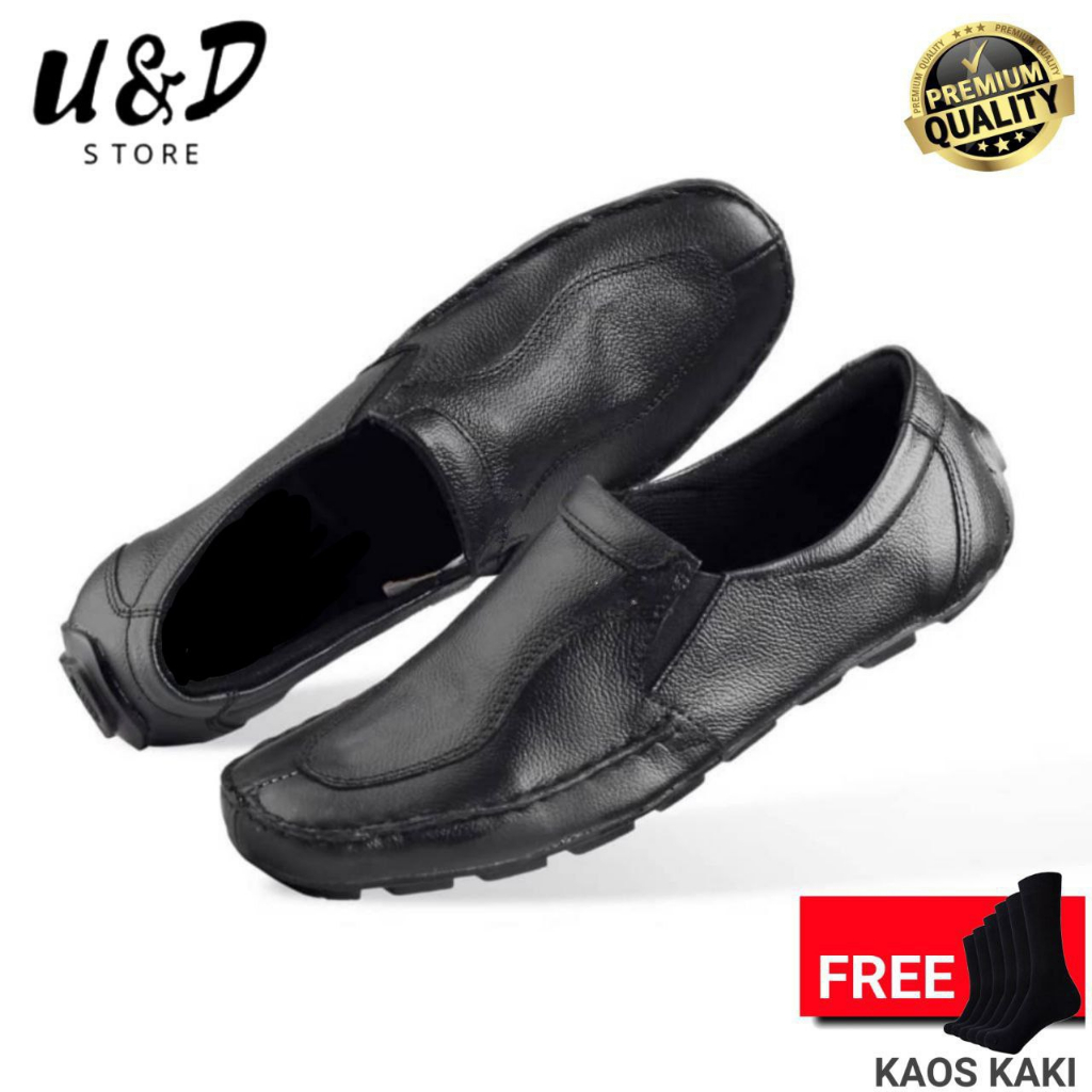 Jual Sepatu Kerja Pria Kulit Slip-on Santai Casual Formal Nyaman Series ...