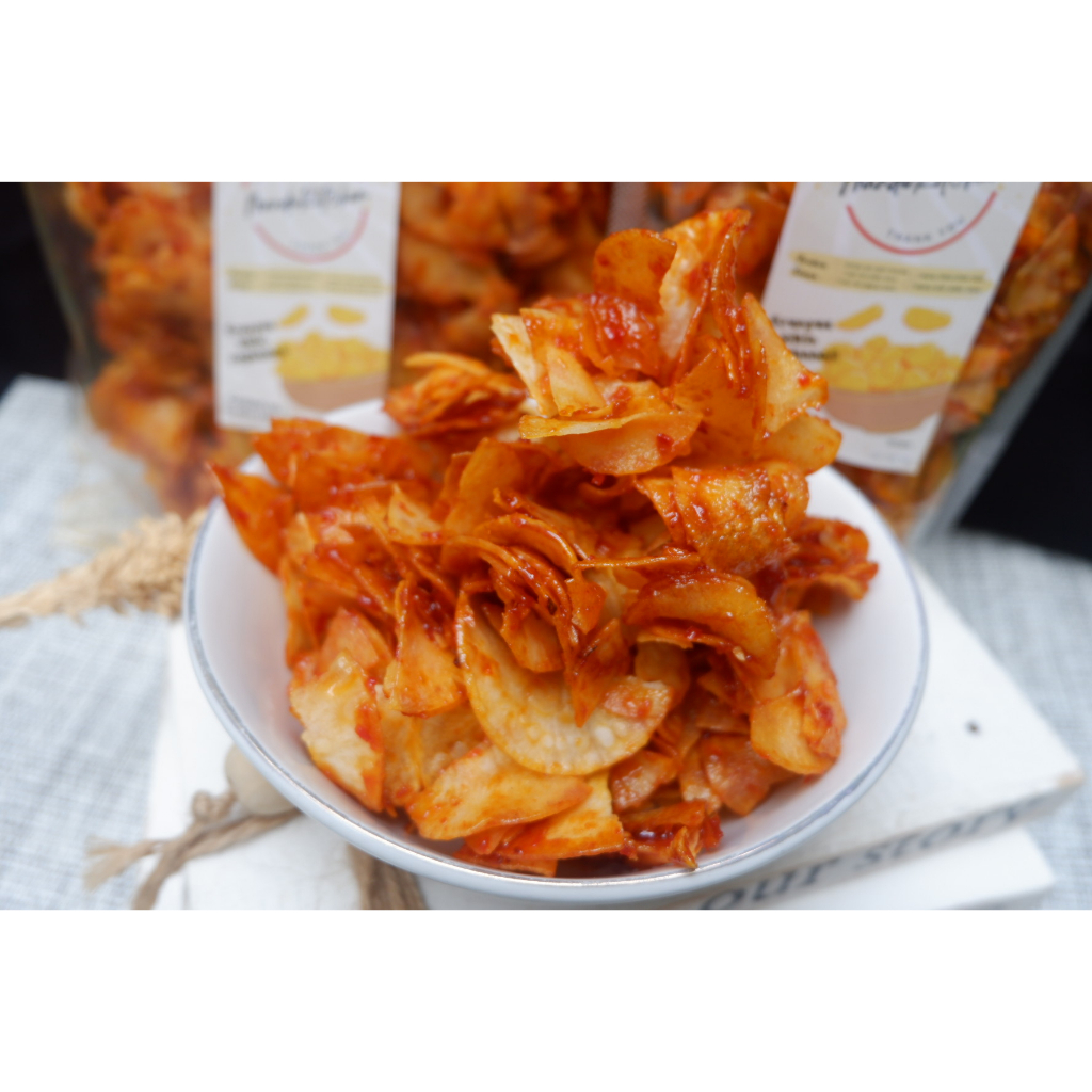 Jual Keripik Singkong Balado 1 KG / Keripik Khas Mande Kitchen/ Kripik ...