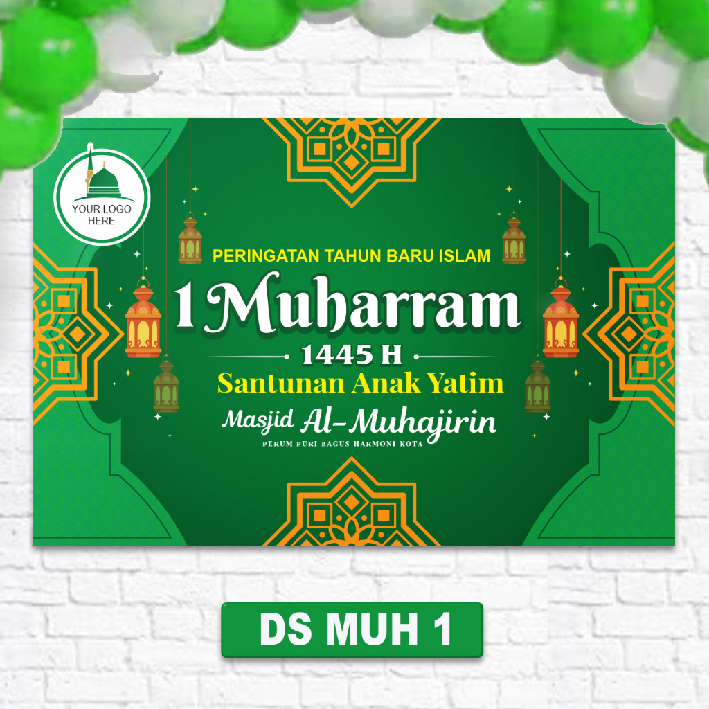 Jual Banner 3x2 meter BACKDROP 1 MUHARRAM TAHUN BARU ISLAM (FREE DESAIN ...