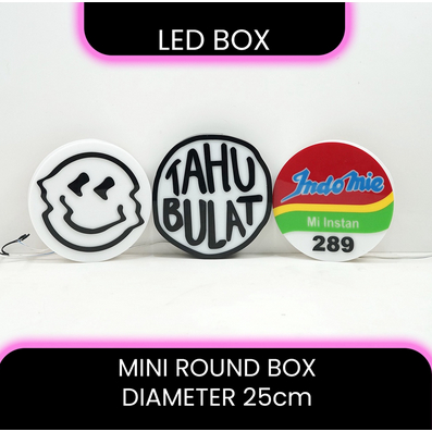 Jual Neon Box Bulat Ukuran 25cm Gambar Custom | Shopee Indonesia