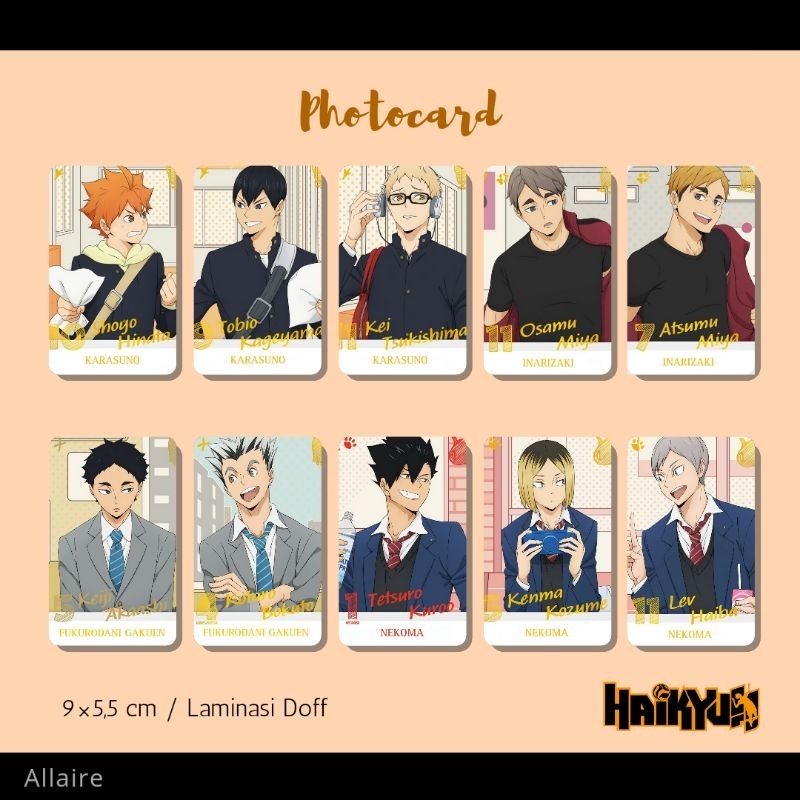 Jual PHOTOCARD ANIME HAIKYUU!! || LAMINASI DOFF | Shopee Indonesia