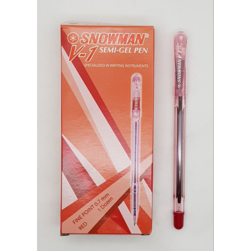 Jual PULPEN BALLPOINT SNOWMAN_V1 0.7mm (1 pak isi 12 biji) | Shopee ...