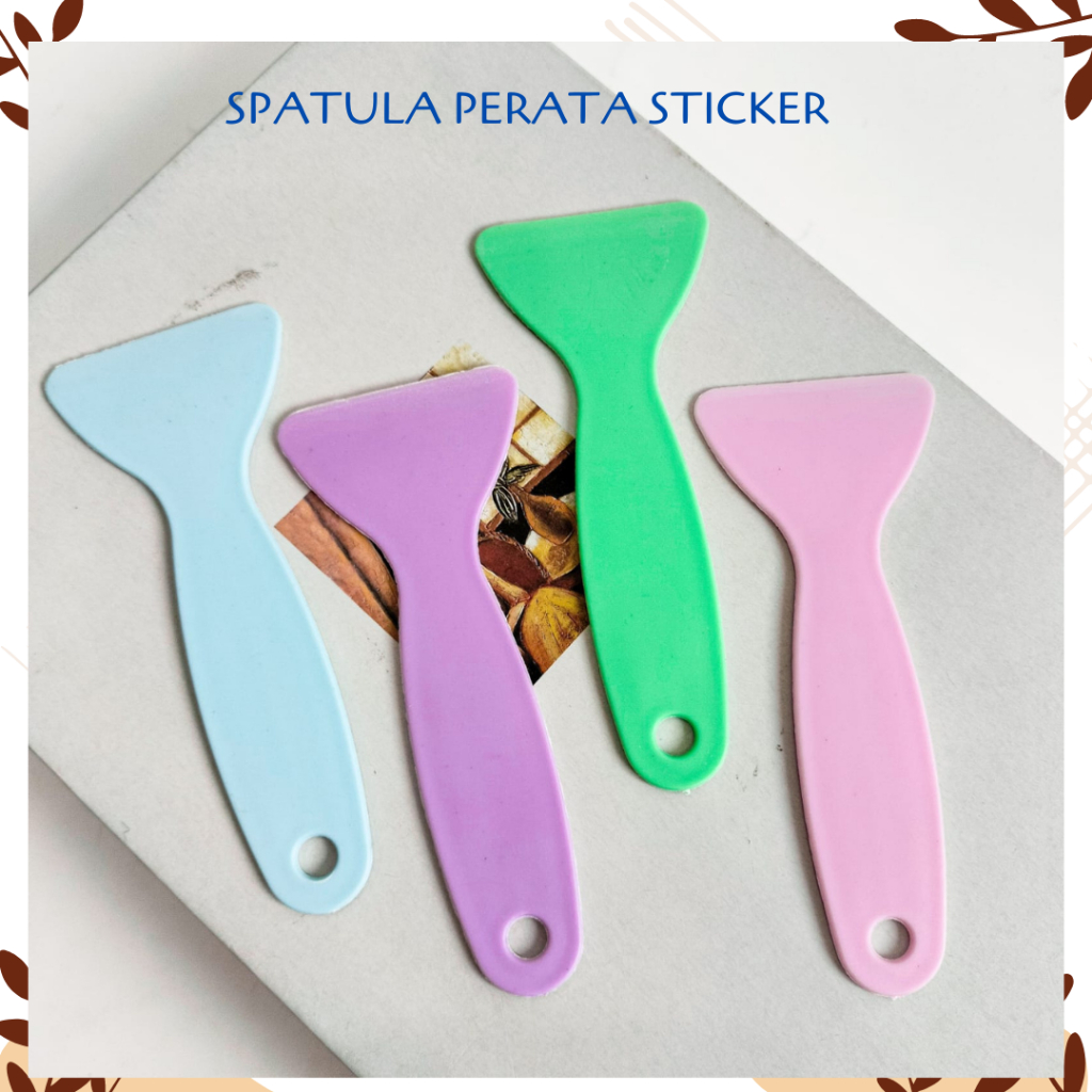 Jual SPATULA ALAT PERATA STICKER WARNA PASTEL MAKARON Daily Manual Cute ...