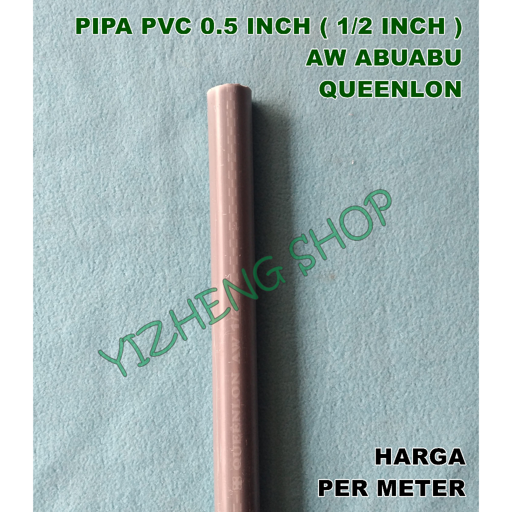 Jual PIPA PVC 1/2 INCH AW QUEENLON ABU-ABU PANJANG 1 METER | Shopee ...