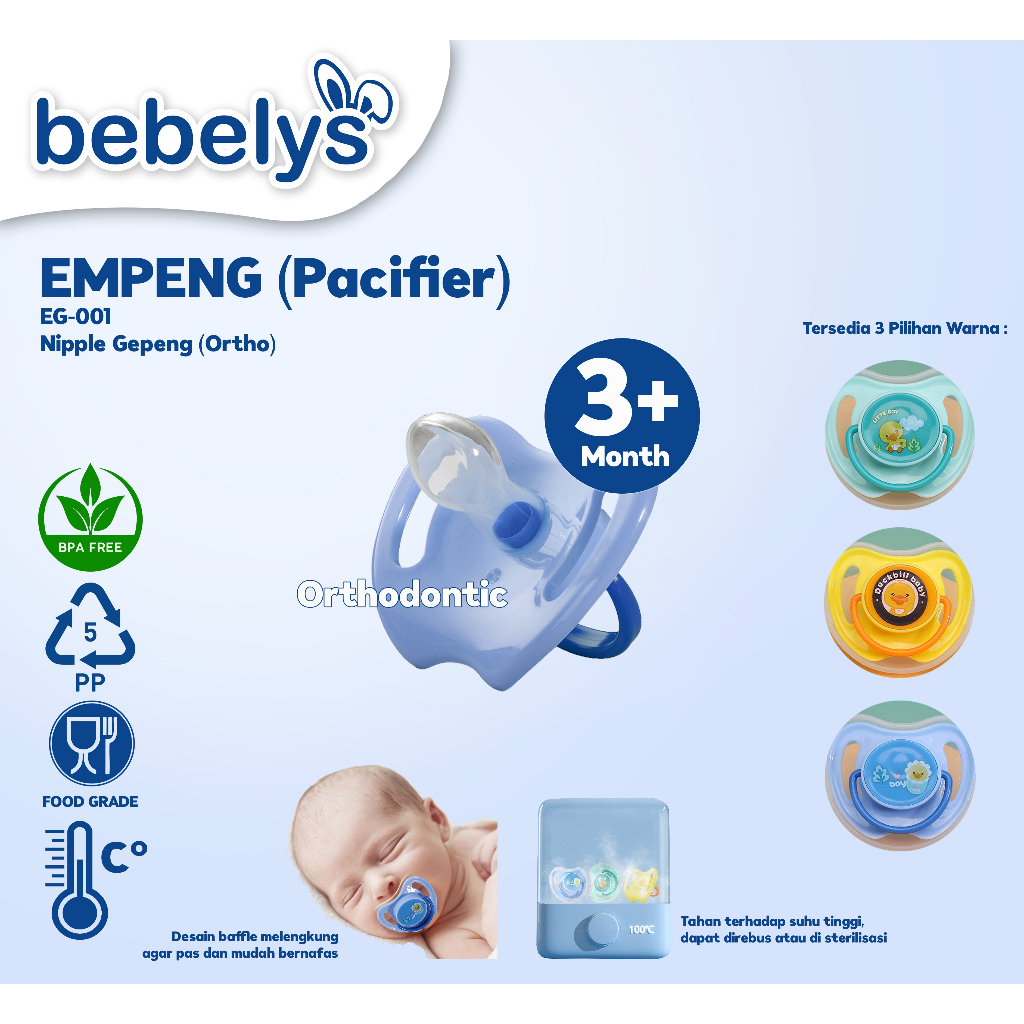 Jual Bebelys Empeng Anak Bayi Baby Pacifer EMPENG BULAT EMPENG GEPENG ...