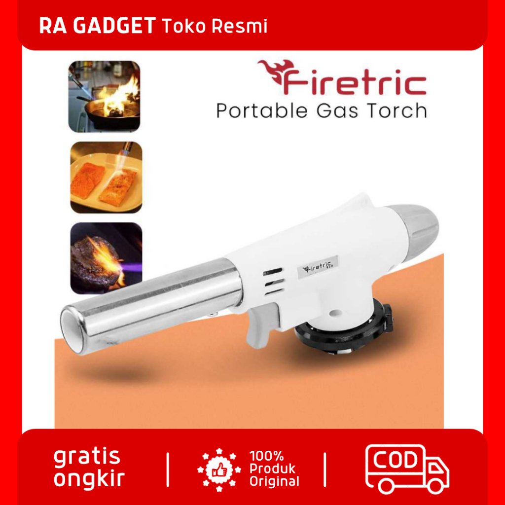 Jual Firetric Portable Gas Torch Butane Flame Gun / Alat Kepala Gas Kaleng Anti Bocor Portable ...