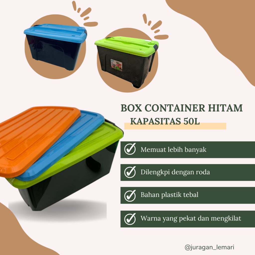 Jual BOX CONTAINER MURAH 50 LITER | Shopee Indonesia