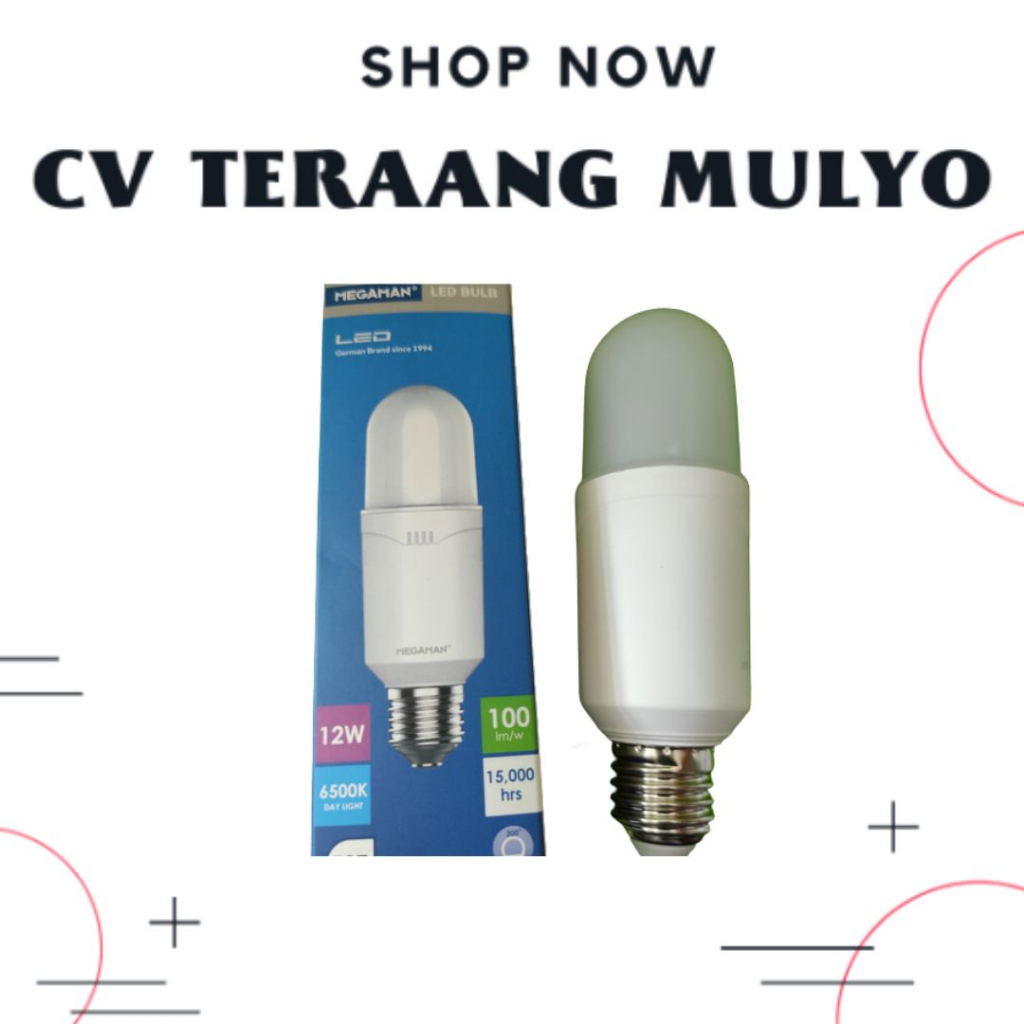 Jual Lampu LED Bulb Stick 12 Watt 6500K Cahaya Putih-Megaman | Shopee ...