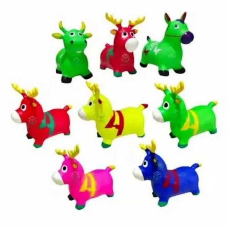 Jual JUMPING ANIMAL / KUDA KUDAAN KARET KUDA RUSA SAPI ADA MUSIK ...