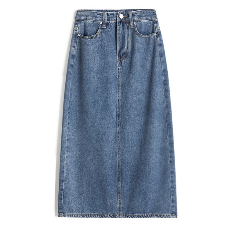 Jual Biru retro A-Line Highwaist Rok Jeans Wanita Korean | Shopee Indonesia