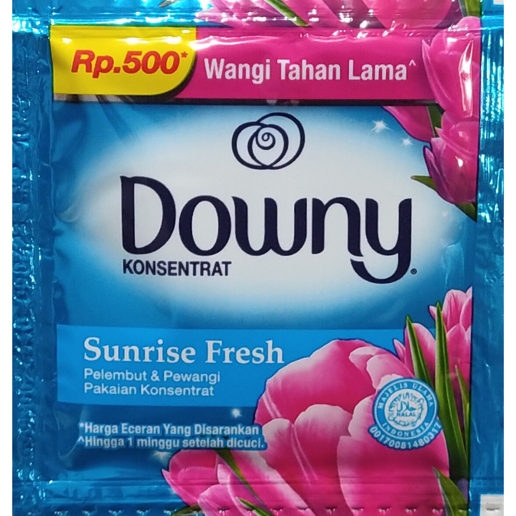 Jual DOWNY KEMASAN 500 PEWANGI DAN PELEMBUT PAKAIAN / 1 RENCENG ISI 12 PCS | Shopee Indonesia