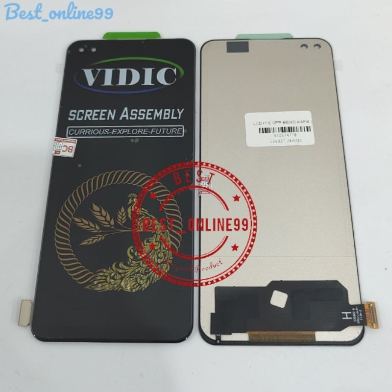 Jual LCD OPPO RENO 4 / 4F / 4 LITE / A93 / F17 PRO FULLSET TOUCHSCREEN BLACK | Shopee Indonesia