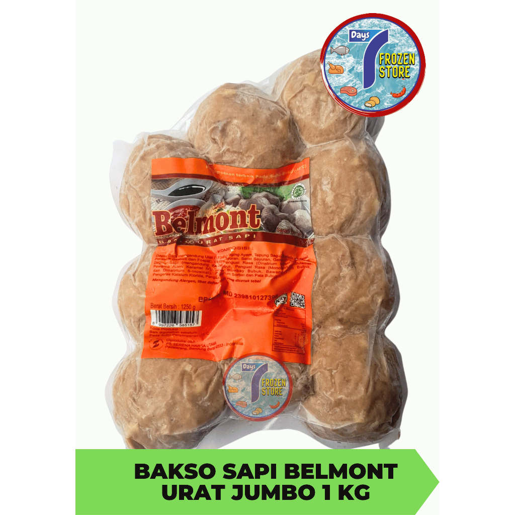 Jual Bakso Sapi Urat Jumbo Raksasa Belmont 1 kg | Shopee Indonesia