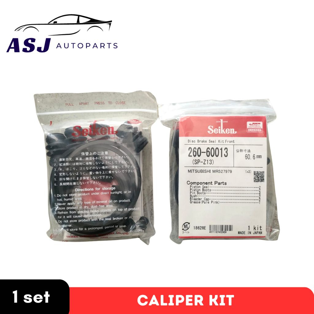 Jual Caliper Kit / Kaliper Kit / Seal Karet Rem Roda Depan Cakram FULL SET Mitsubishi Pajero ...