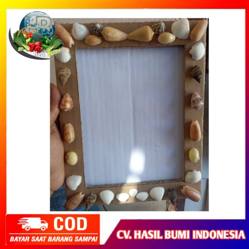 Jual kerajinan bingkai foto pigura cangkang kerang Kerajinan anak ...