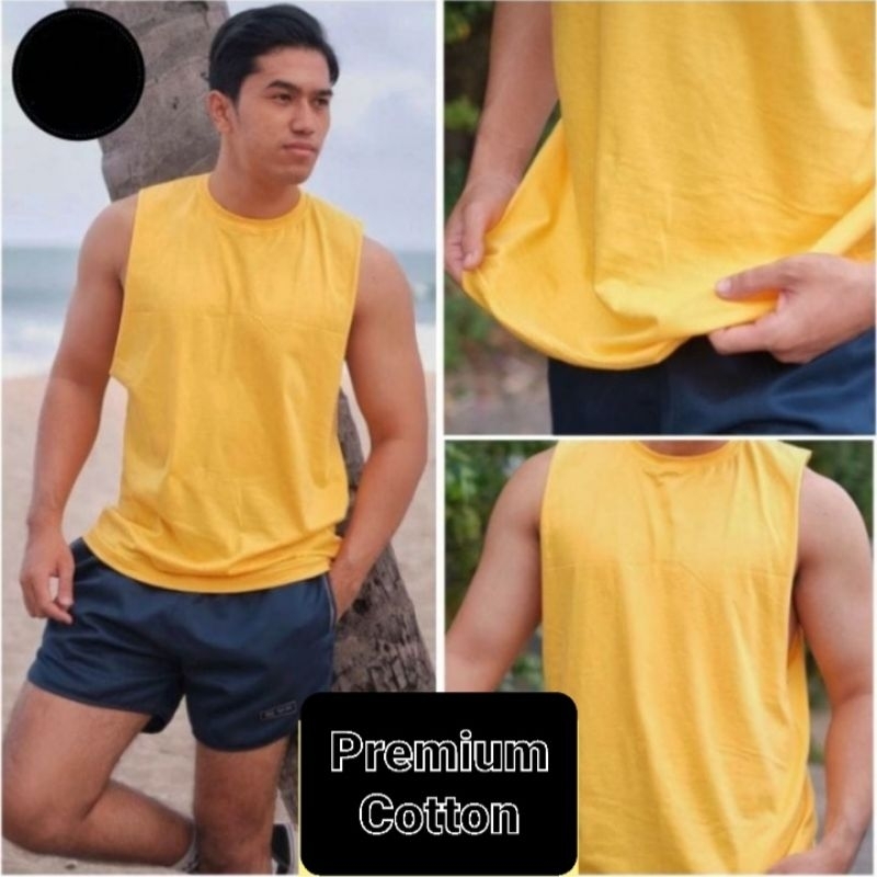 Jual Singlet Pria Muscle Cut Polos Muscle Tee / Baju Singlet Pria Polos ...