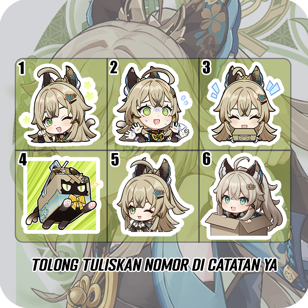 Jual Stiker Glossy Kirara Genshin Impact, Sticker Anime Lucu Untuk HP ...