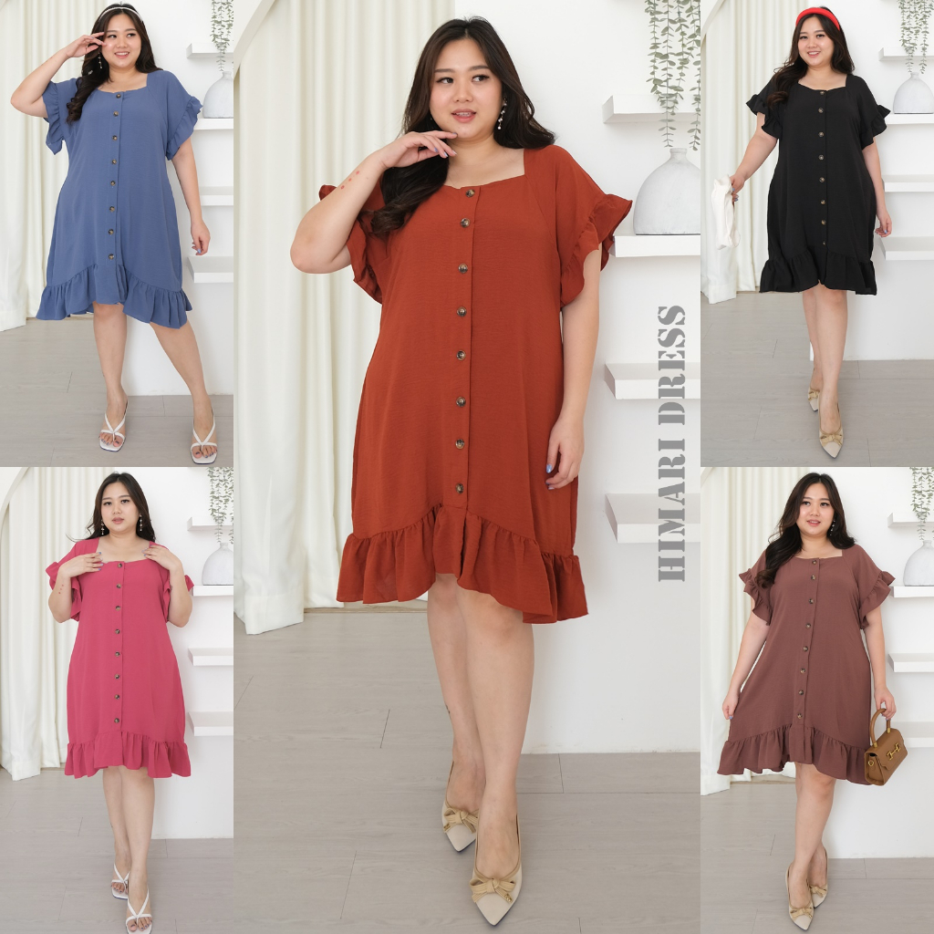 Jual Hanbai - Himari Dress Big Size | Shopee Indonesia