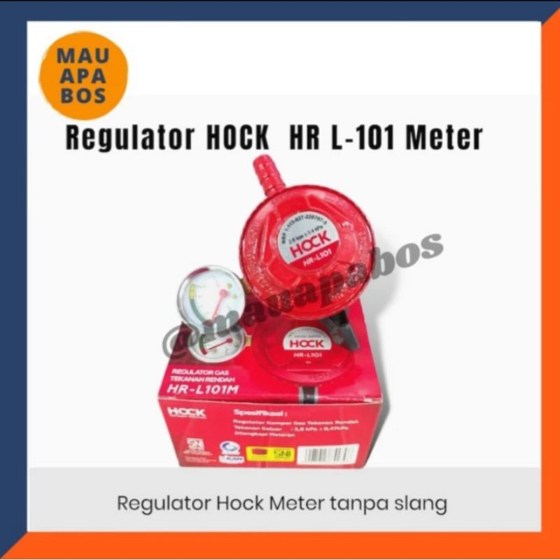 Jual Regulator Kompor Gas Hock HRL-101 meter / Regulator Tekanan Rendah ...