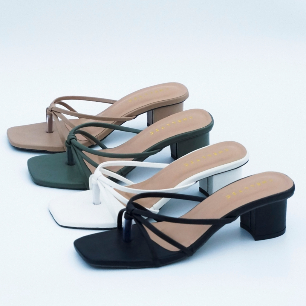 Jual Sandal/Sepatu heels Hak Tahu Chungky Tali Jepit Wanita/Sendal ...