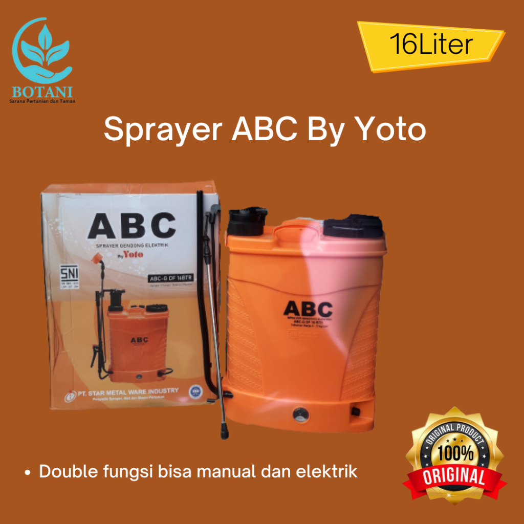 Jual ABC Electric Power Sprayer 2 in 1 / Semprot Hama Pertanian Baterai ...