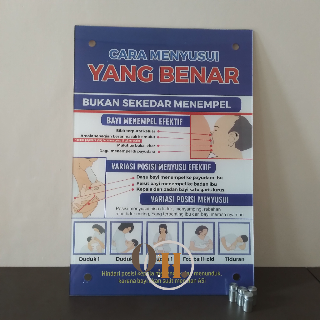 Jual Poster Akrilik Cara Menyusui Yang Benar - Poster Akrilik ASI ...