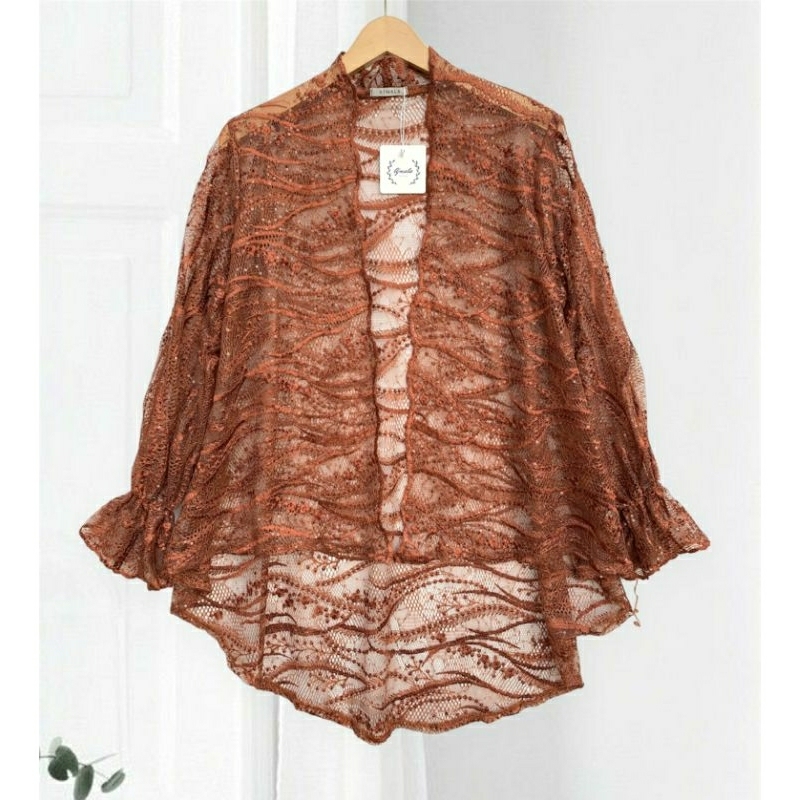 Jual Long outer Brokat / baju kondangan / outer brukat/ Ajmala | Shopee ...