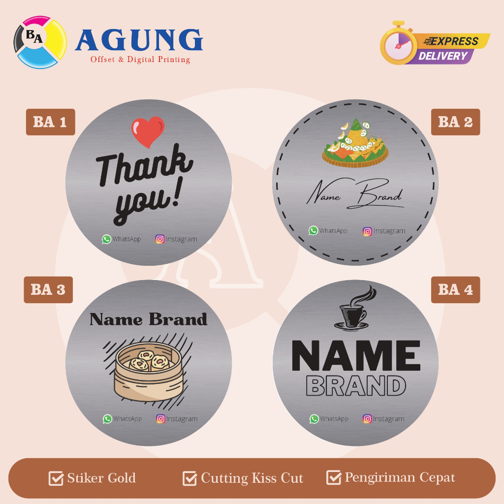 Jual Cetak Stiker Silver / Lebel produk custom | Shopee Indonesia