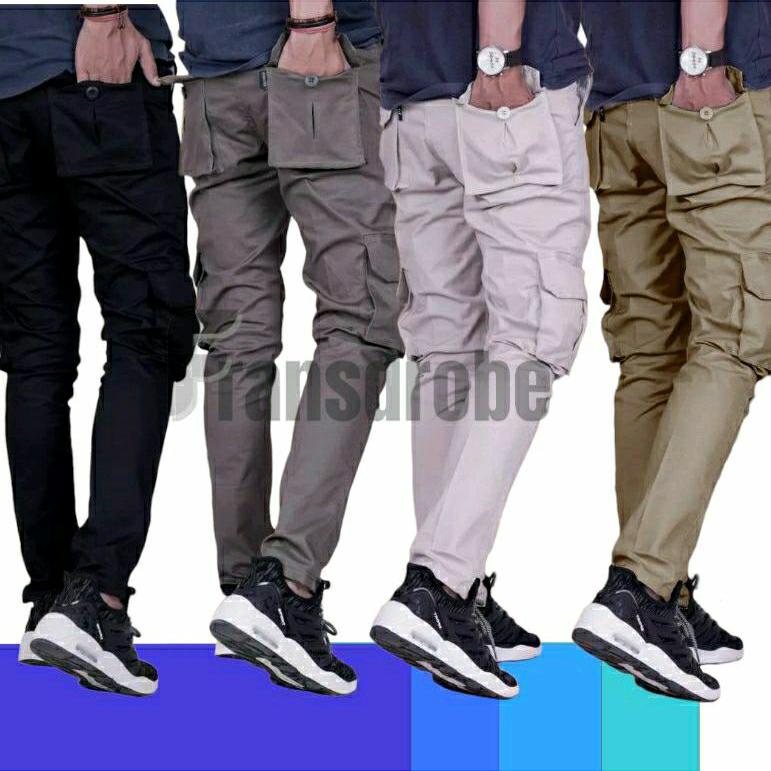 Jual Celana Cargo Panjang Pria Celana Kempol Panjang Cowok ukuran 27-38 | Shopee Indonesia