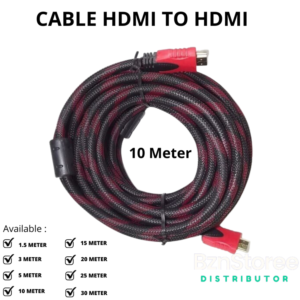 Jual Kabel HDMI 10m Serat / Kabel HDMI to HDMI 10m / Kabel HDMI jaring10 meter /Kabel HDMI to ...