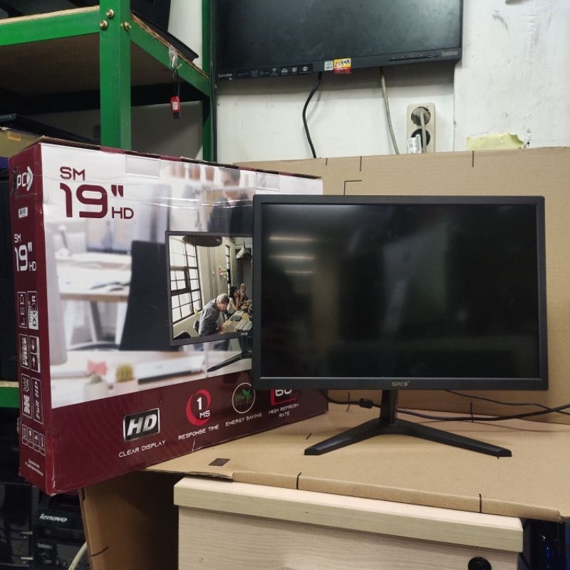 Jual MONITOR SPC LED 19 INCH SM-19HD HDMI VGA | Shopee Indonesia