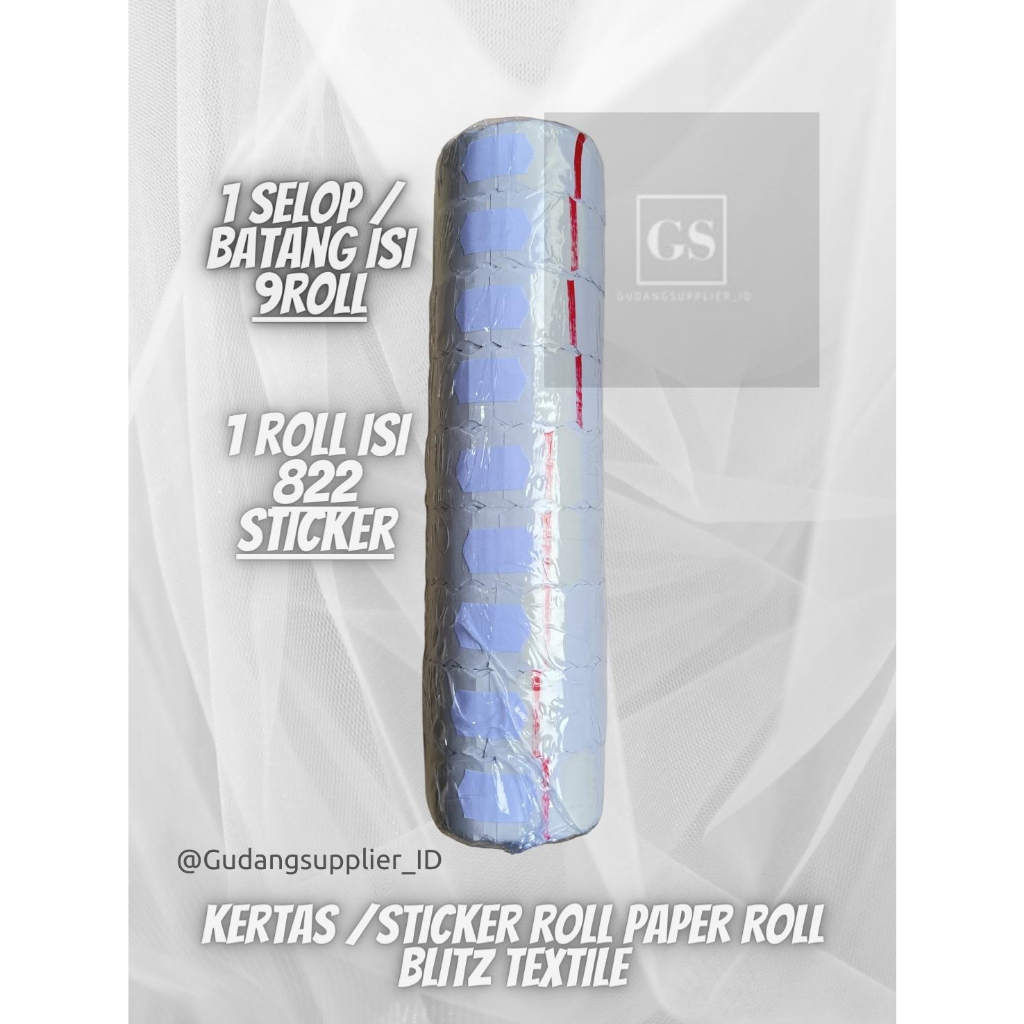 Jual kertas roll paper roll blitz textile / sticker blitz / label blitz ...