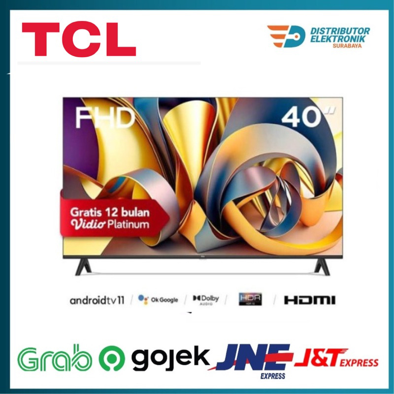 Jual TCL Smart Led Tv Android 11 40 Inch 40A9 Dolby Audio Garansi Resmi ...