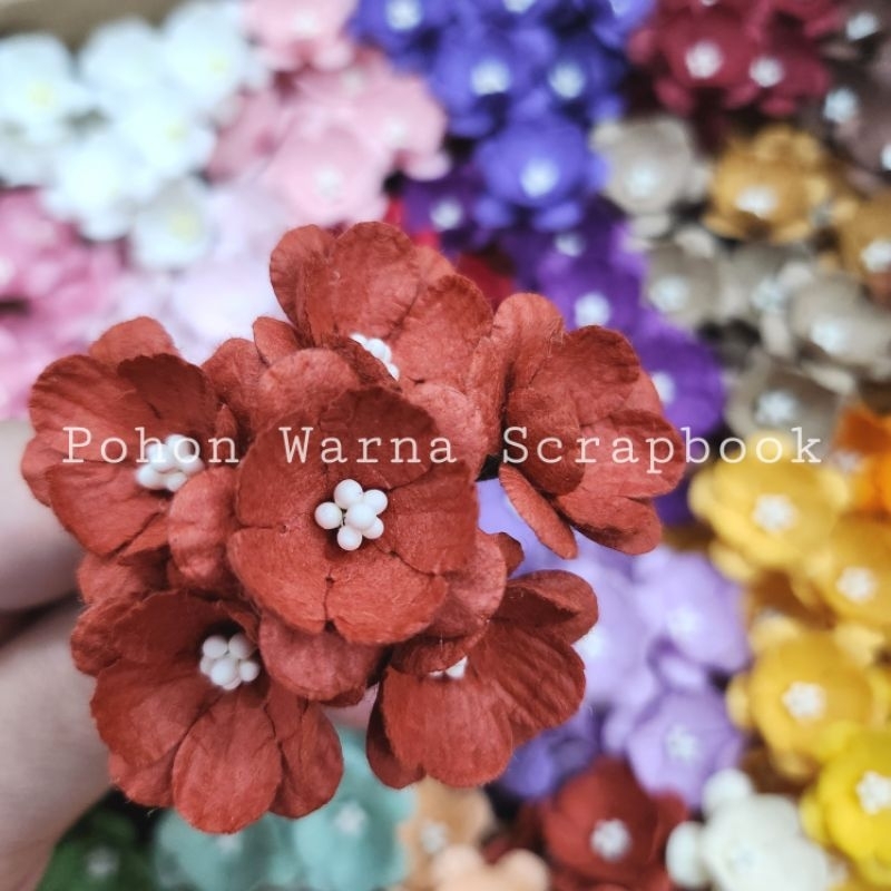 Jual Bunga Kertas Cherry Blossom / Bunga Scrapbook / Bunga Mahar ...