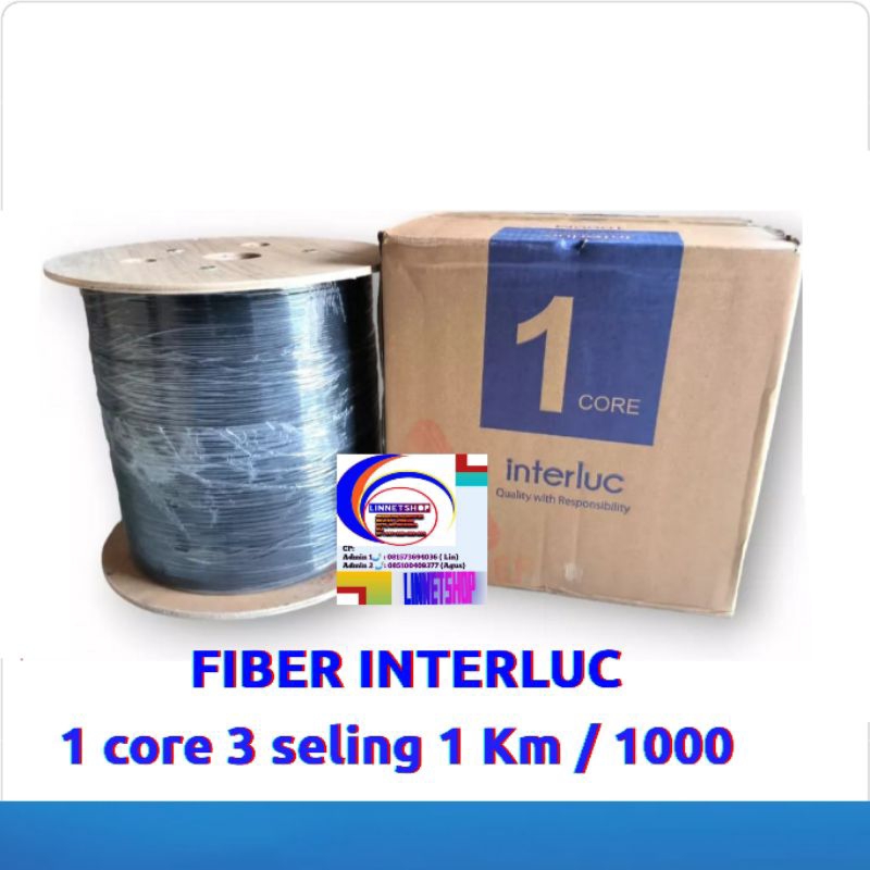 Jual Kabel FO/DropCore 1 Core 3 Seling Merk Intetluc 1000 Meter ...