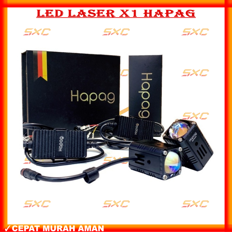 Jual ORIGINAL HAPAG LAMPU LASER LED X1 MINI 20 WATT LAMPU D2 LASER ...
