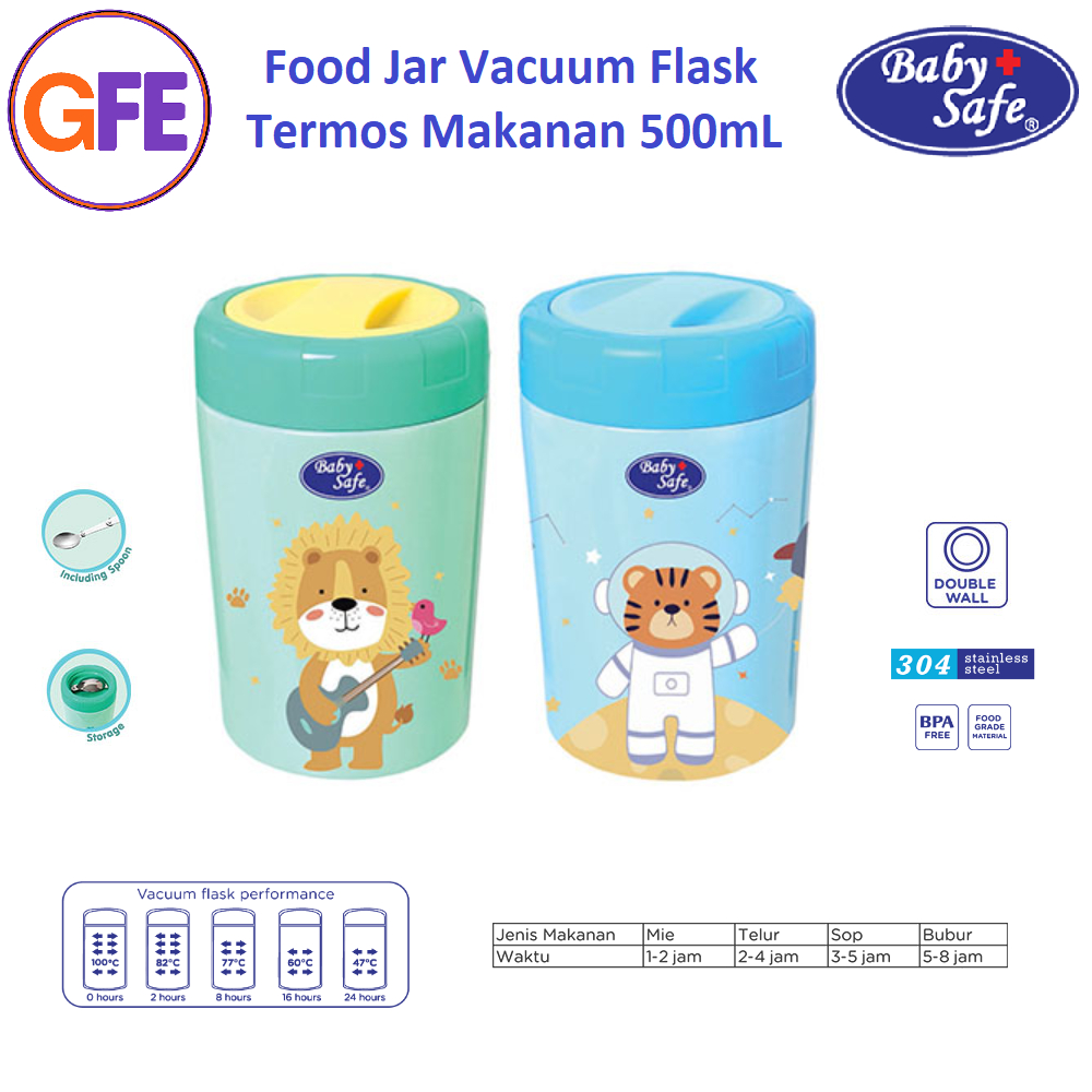 Jual Baby Safe Termos Makanan 500mL Food Jar Container Vacuum TER05 ...