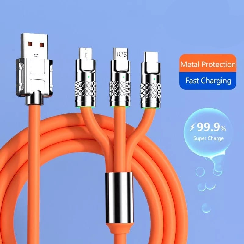 Jual Kabel Data Fast Charging 120W 3 in 1 For Micro USB / Type C ...