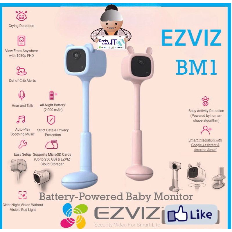 Jual EZVIZ BM1 KAMERA CCTV IP CAM WIFI WIRELESS BABY MONITOR CAMERA ...