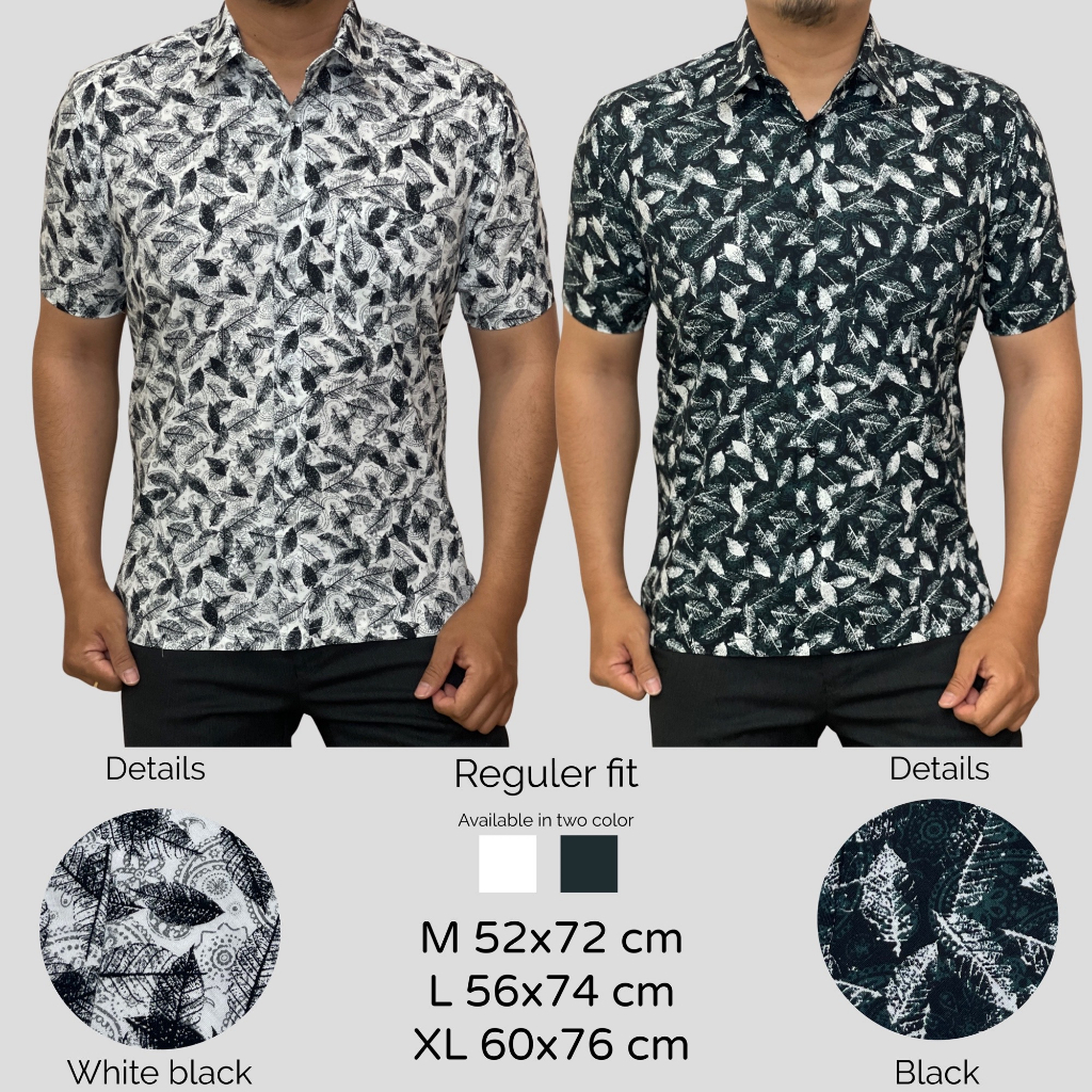 Jual LAFINO BASIC - KEMEJA PRIA FORMAL / HEM PRIA CORAK ABSTRAK / KEMEJA PRIA LENGAN PENDEK ...